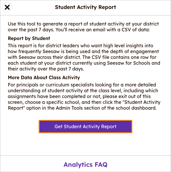 How to download and use the Student Activity Report – Seesaw Help Centre