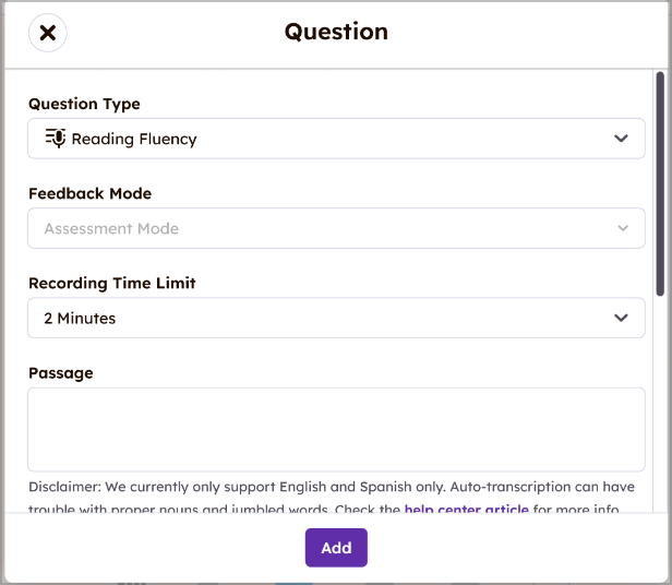 How to use the Reading Fluency Assessment tool – Seesaw Help Center