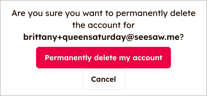 How to delete your account – Seesaw Help Center
