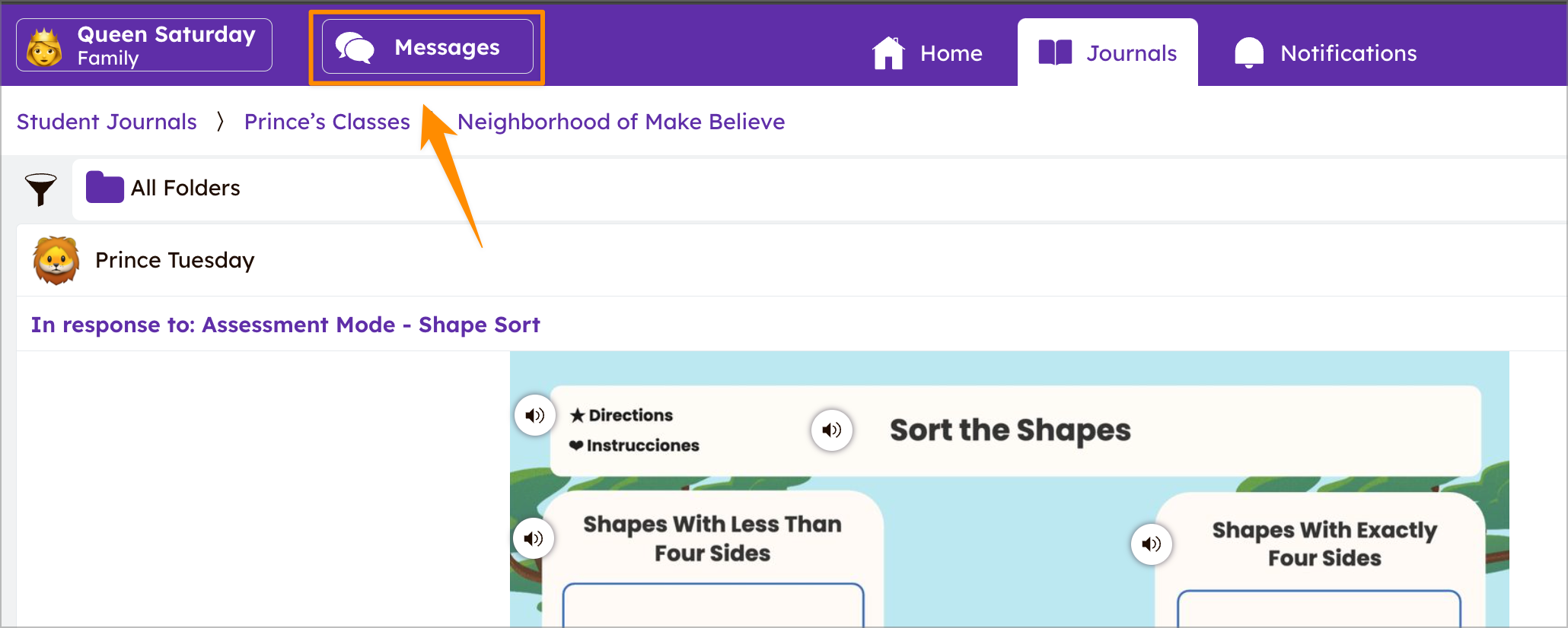 How do families use Messages – Seesaw Help Center