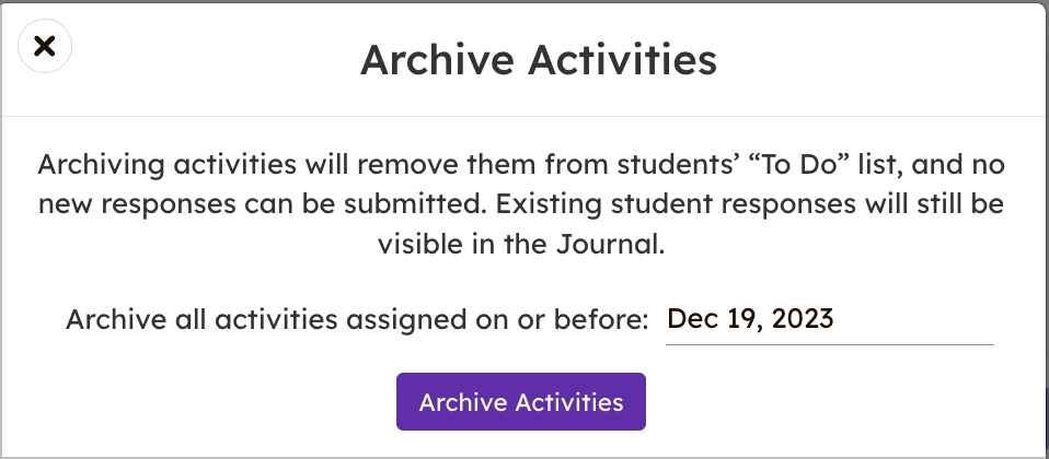 How do teachers archive an Activity – Seesaw Help Center