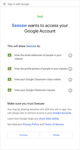 How to use Seesaw with Google Classroom – Seesaw Help Center