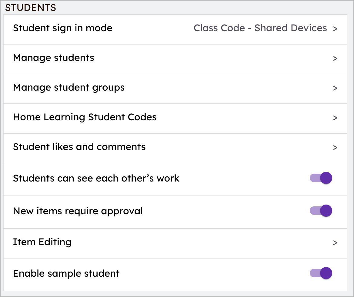 How to manage Class Settings – Seesaw Help Center