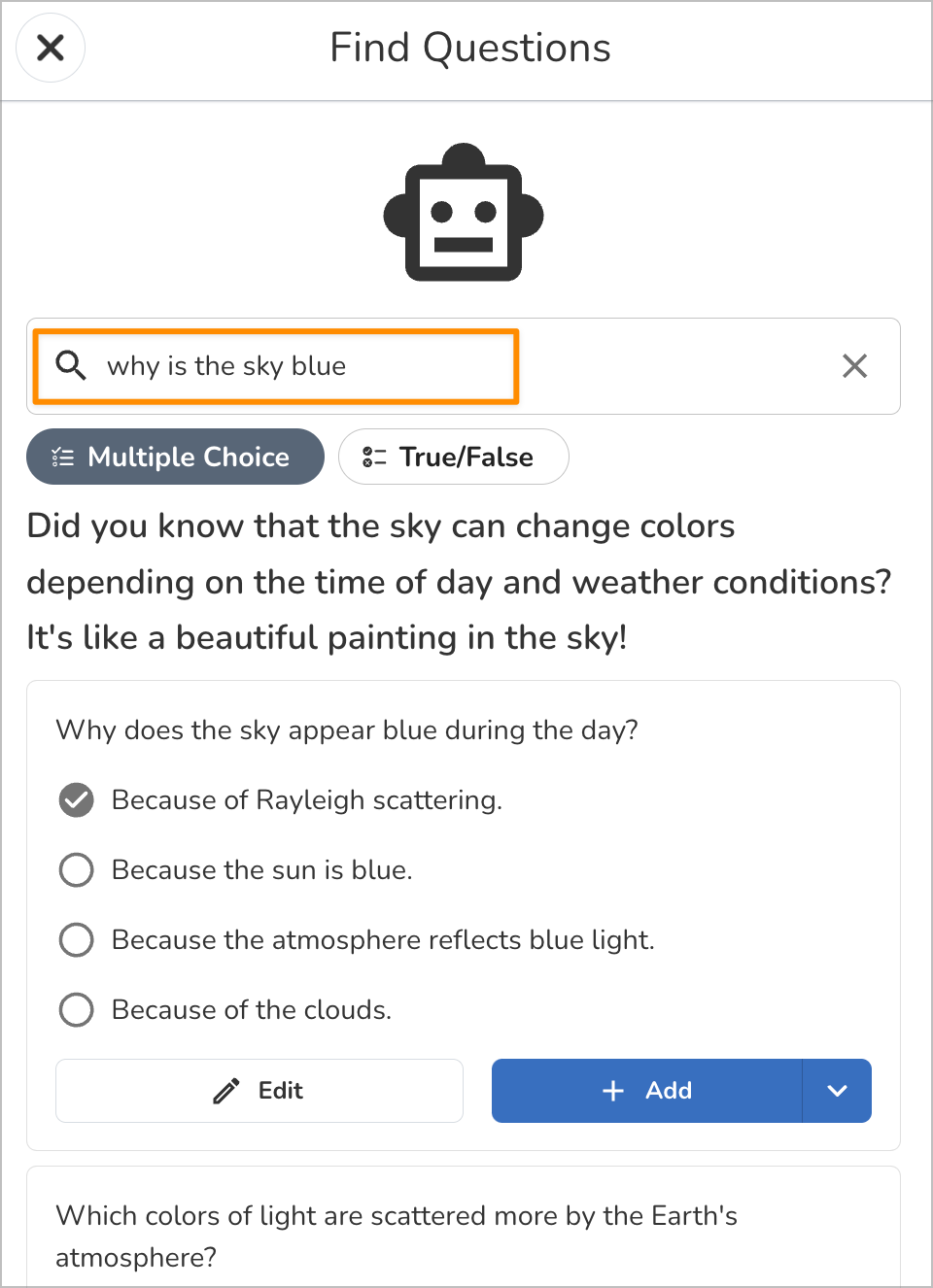 Using the Question Assistant for creating Formative Assessment ...
