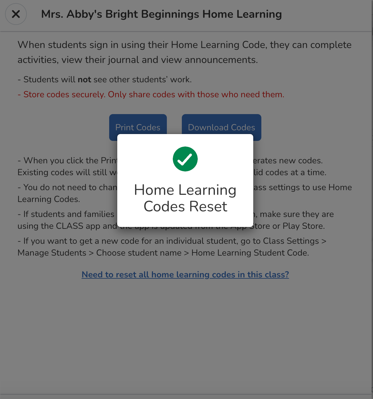 Home Learning Codes – Seesaw Help Center