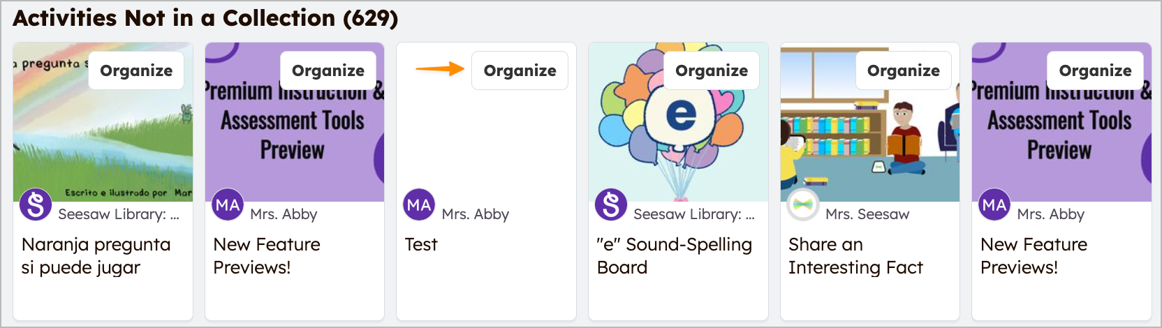 Organizing My Library with Collections and Sections – Seesaw Help Center