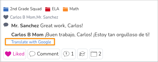 How to translate text in Seesaw – Seesaw Help Center