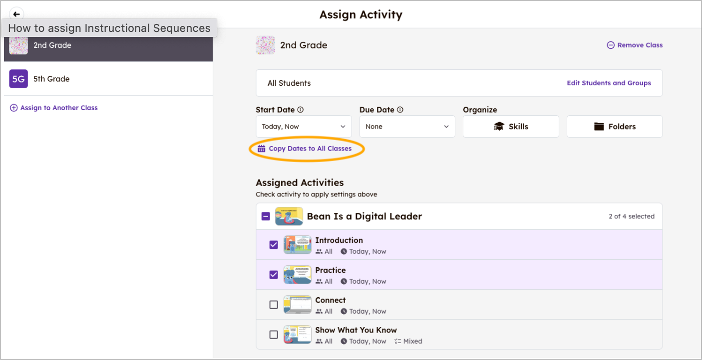 How to assign Instructional Sequences – Seesaw Help Center