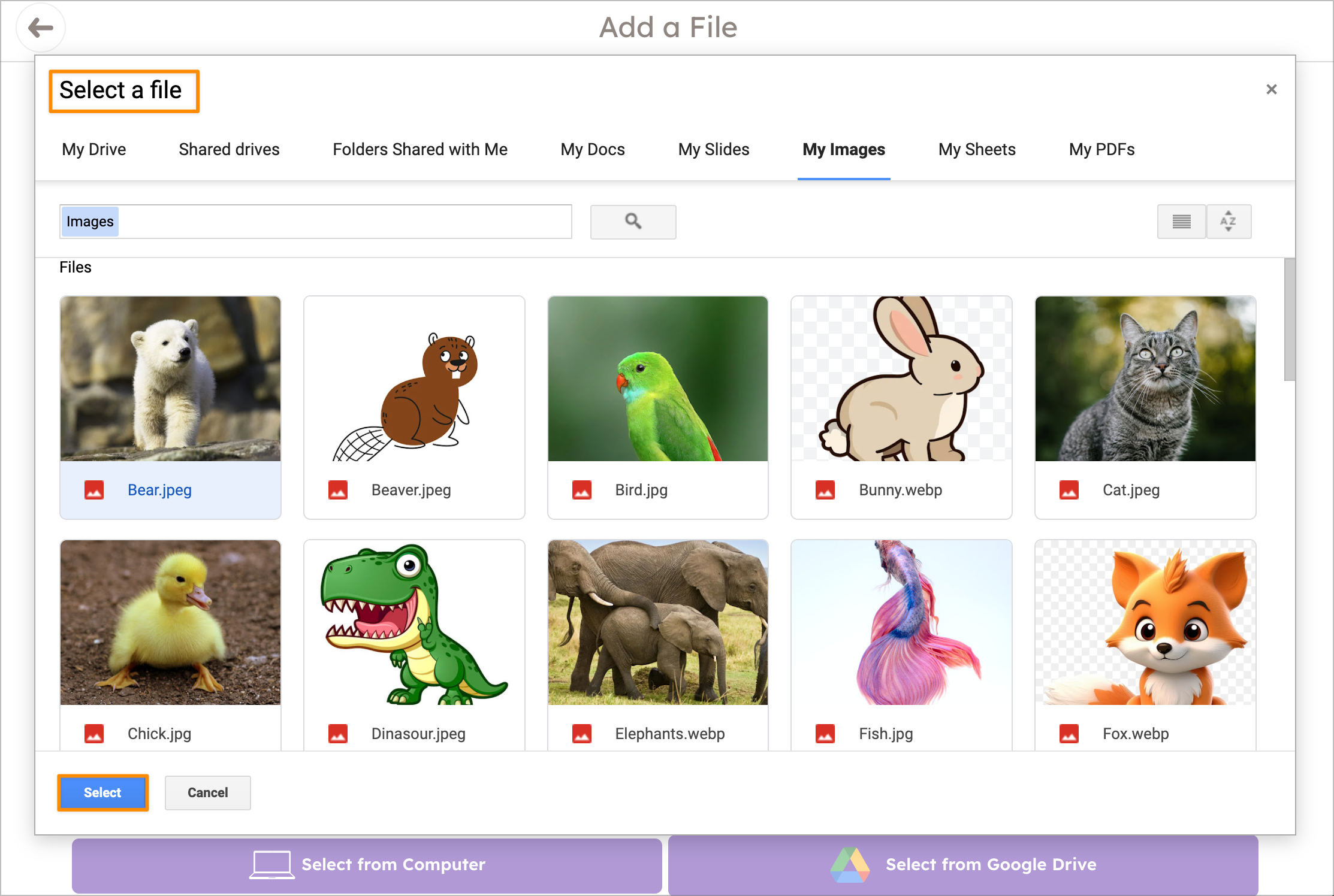 How do Students add Google Drive files to Seesaw – Seesaw Help Center
