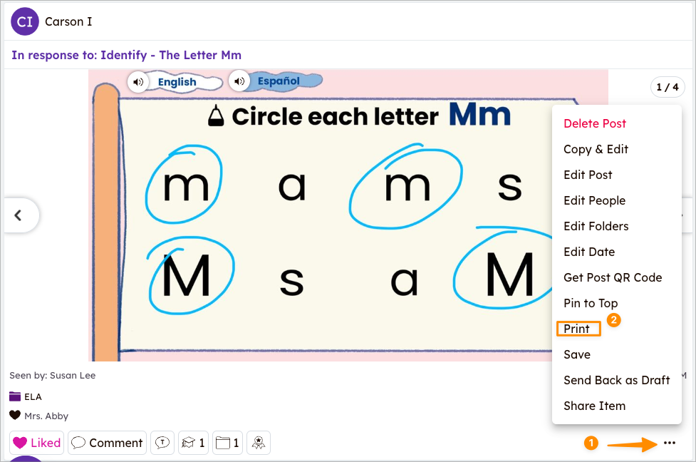 How do teachers download and print student work from Seesaw – Seesaw ...