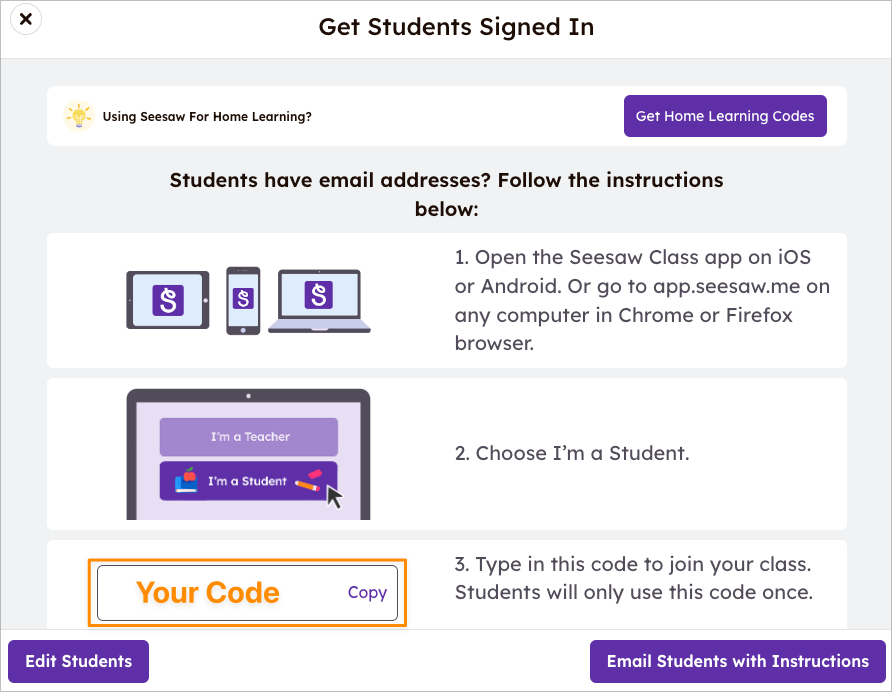 How to add students to your class – Seesaw Help Center