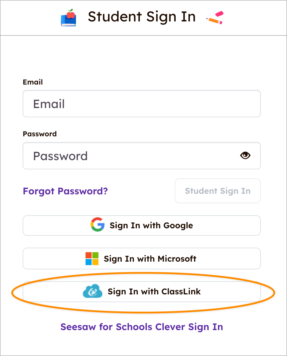 Signing in to Seesaw with ClassLink – Seesaw Help Center