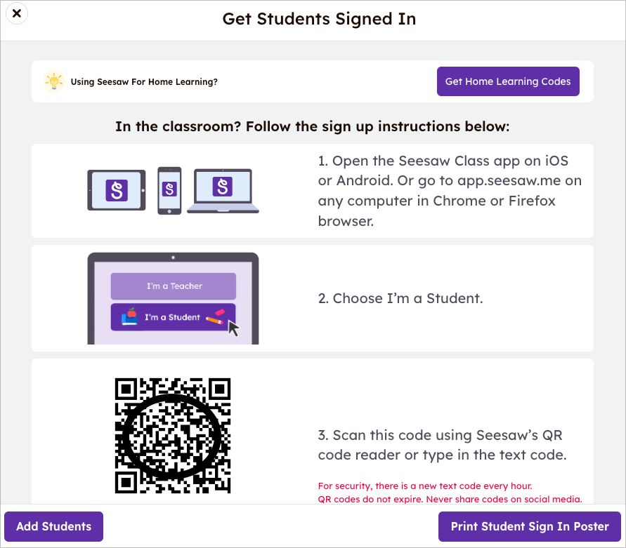 Class setup for Seesaw Starter teachers – Seesaw Help Center