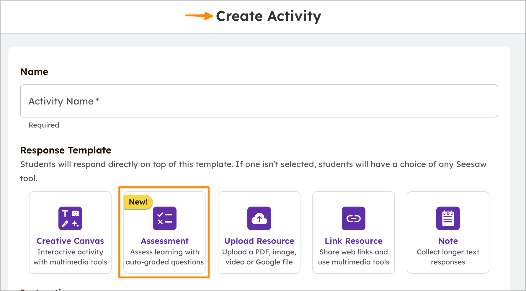 Creating and adding Formative Assessment questions – Seesaw Help Center