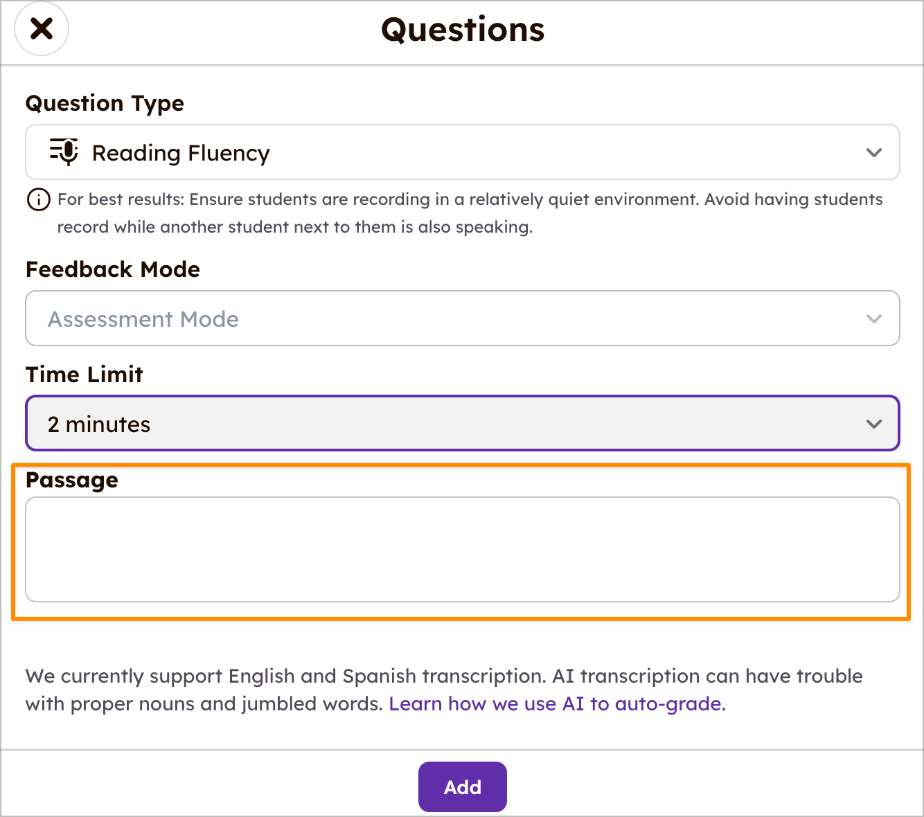 How to use the Reading Fluency Assessment tool – Seesaw Help Center