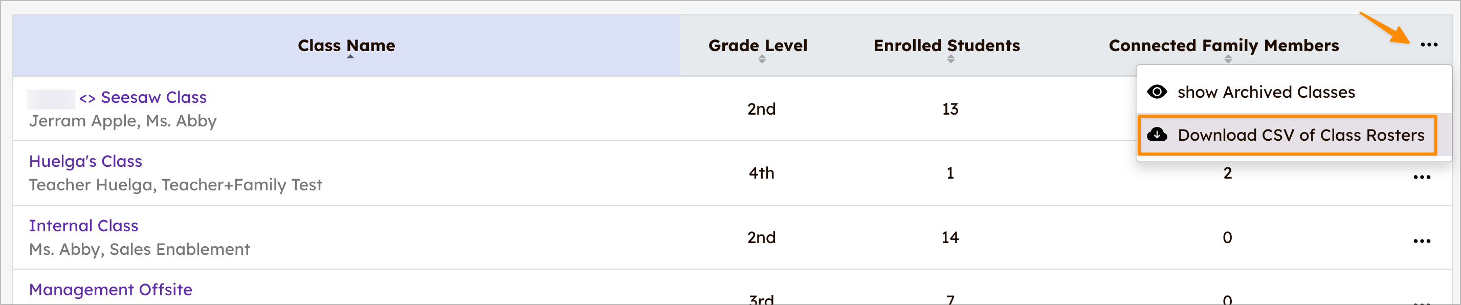 Downloading your class rosters or list of students – Seesaw Help Center