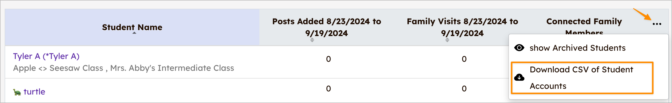 Downloading your class rosters or list of students – Seesaw Help Center