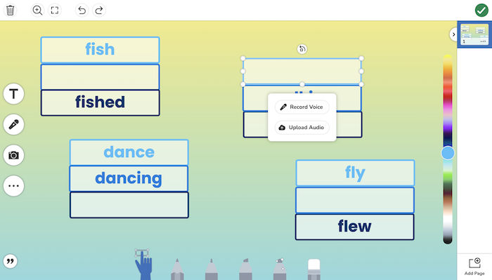 How To Add Audio To Items In The Creative Canvas Seesaw Help Center
